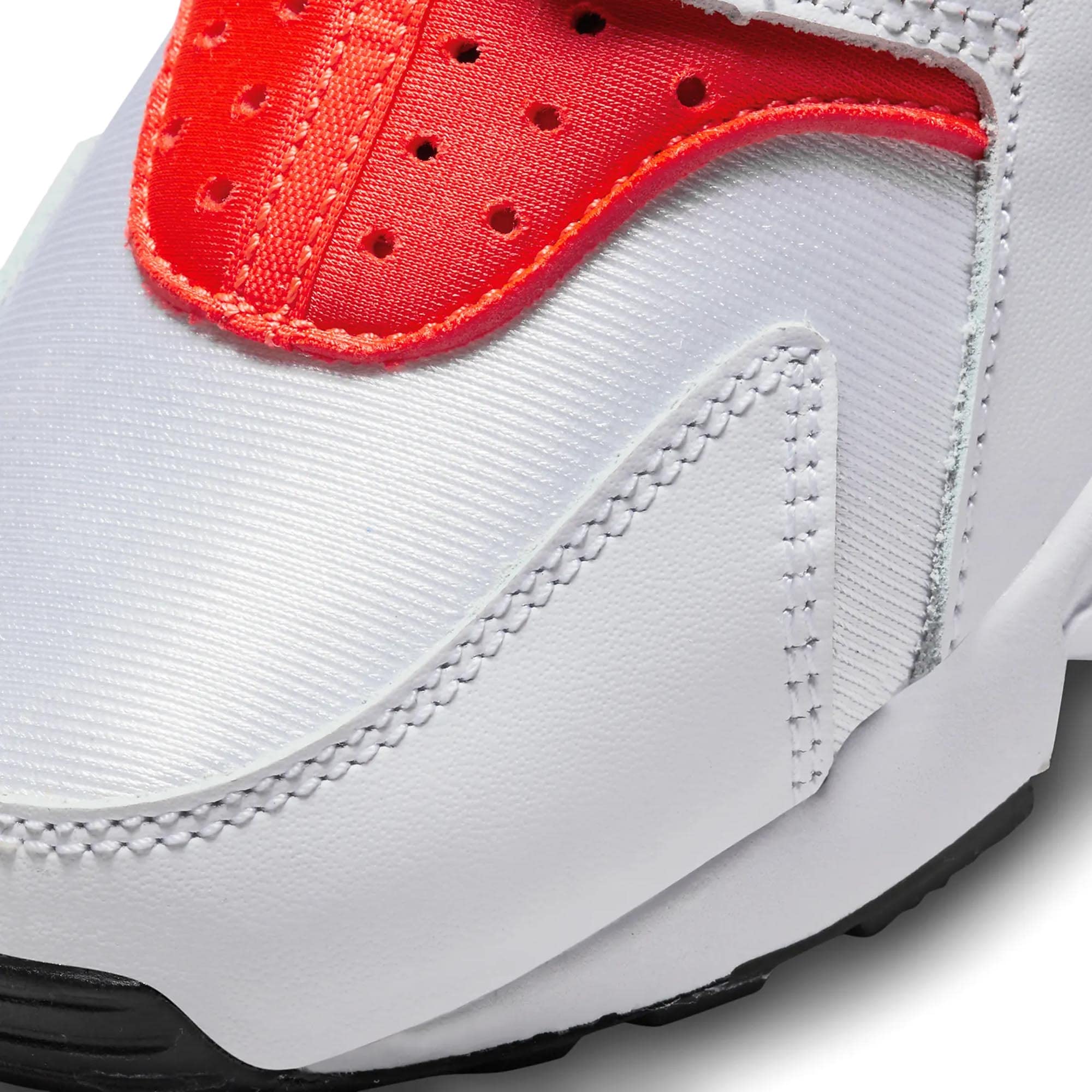 Nike Women's Air Huarache Running Shoes, White/Black/Bright Crimson, 8.5 US
