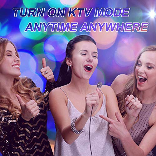 KICOSOADT Mini Microphone,Tiny Microphone, Portable Microphone/Instrument Microphone for Man/Pet Voice Recording Shouting and Sing,with Mic Stand and Box (Rose Gold)
