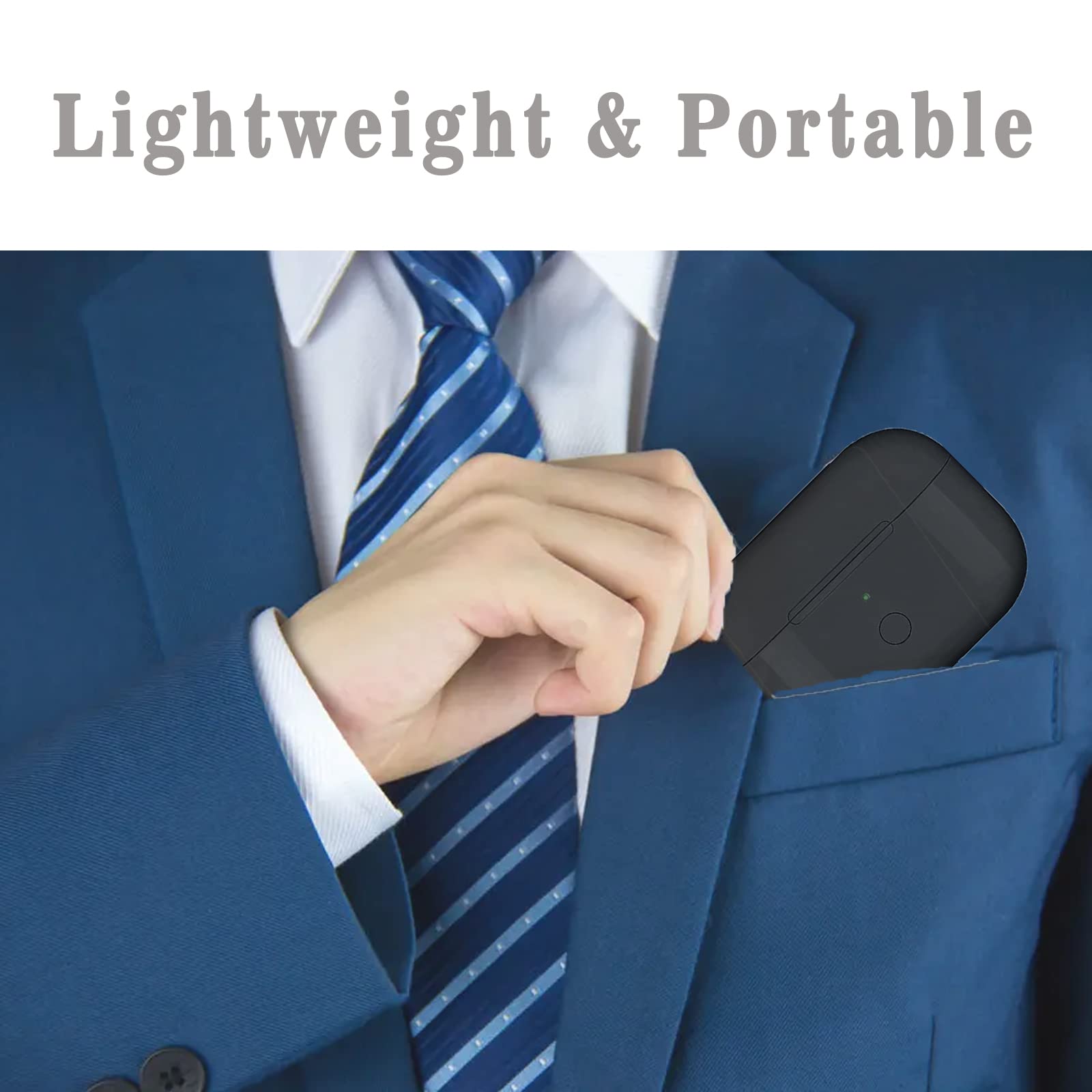 Wireless Charging Case Replacement Compatible for Air Pod Pro Charging Case with Bluetooth Pairing Sync Button - White