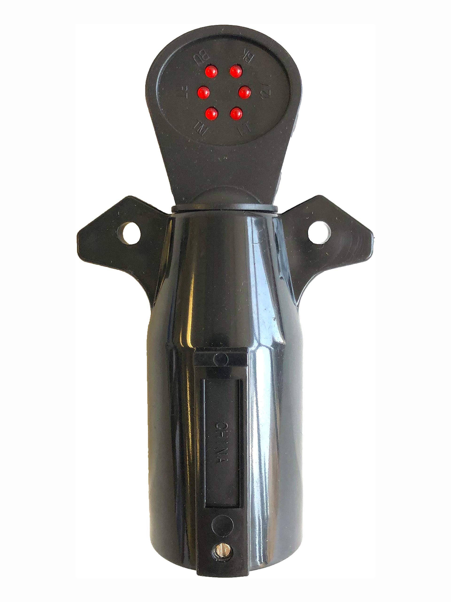 MAXXHAUL 50155 7-Way Blade Trailer Wiring Tester, Black