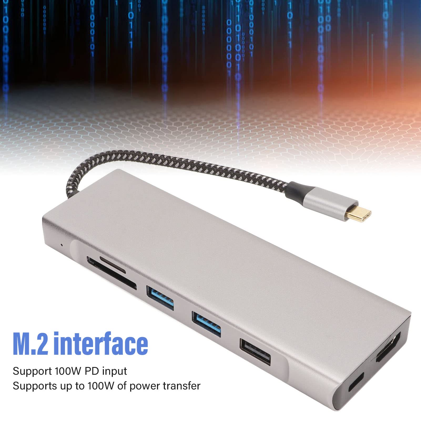 USB C Hub, 5Gbps Transfer 8 in 1 USB C Docking Station for Home