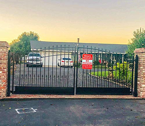 Private Property No Trespassing Sign, Violators Will Be Prosecuted, 18 x 12 Inches Engineer Grade Reflective Sheeting Rust Free Aluminum, Weather Resistant, Waterproof, Durable Ink, Easy to Mount