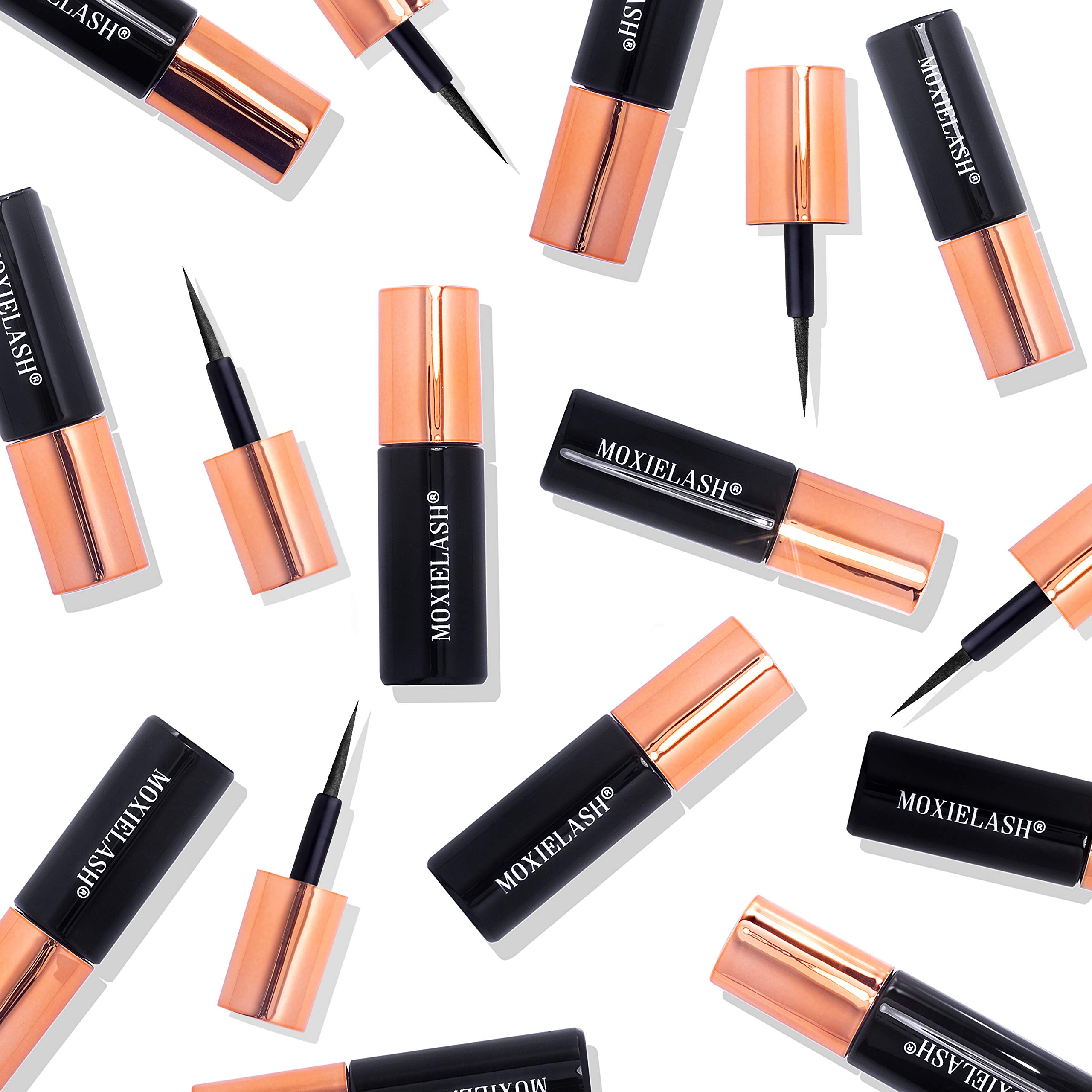 MoxieLash - Liquid Magnetic Eyeliner - Black - Good for 25 Uses - Waterproof & Smudge-Proof - Secure Hold - Minimal Effort - Includes Liner Remover Swabs and Application Instruction Card
