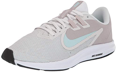 Nike Women's Downshifter 9 Sneaker, Platinum Tint/Teal Tint-Moon Particle, 6.5 Regular US
