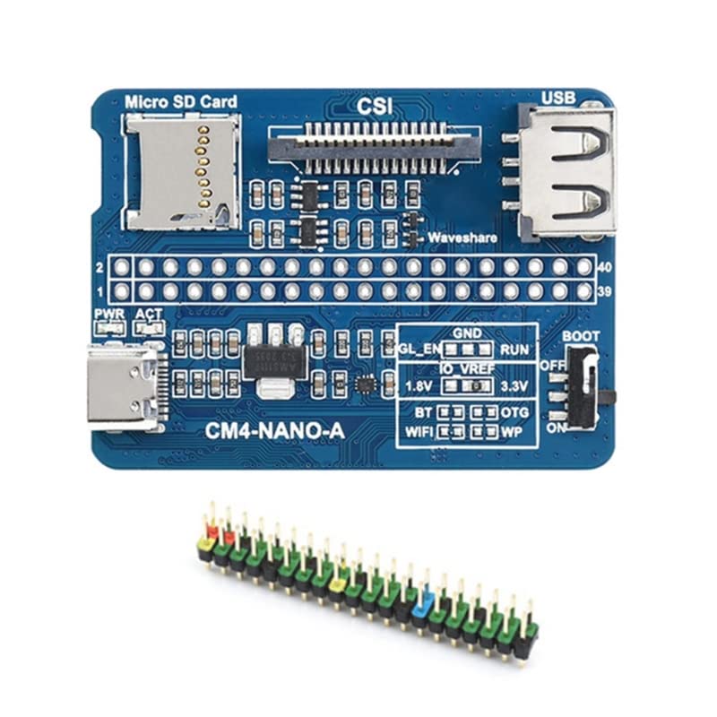 Small Base Board Raspberry 40 PIN GPIO Header Onboard Multiple Connectors Suitable for Compute Module 4 Lites/EMMC Router Board