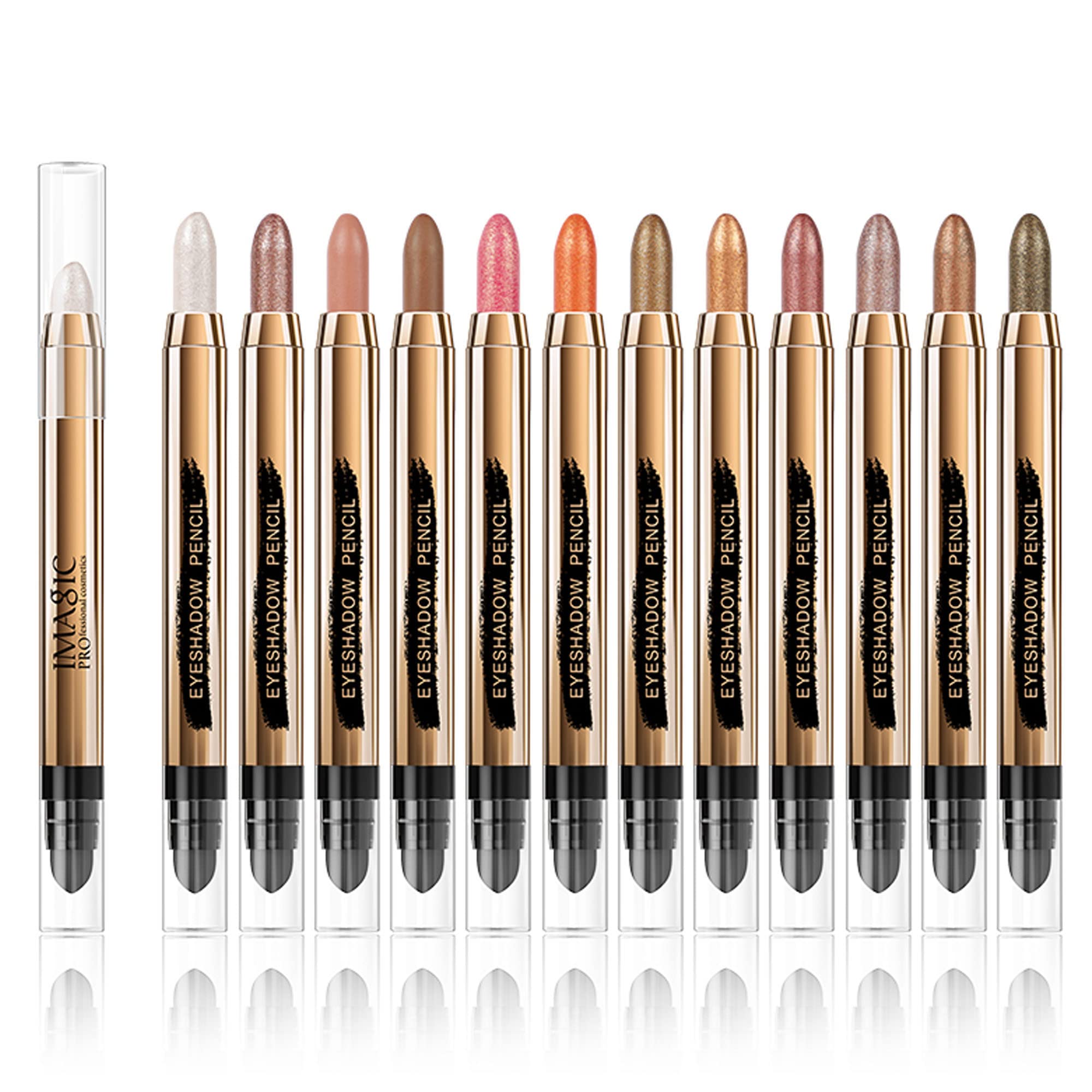 Wismee Cream Eyeshadow Stick, Shimmer Pearl White Eyeshadow Stick, Gillter Pearl Cream Eye Shadow Pencil Crayon, Waterproof Eye Shadow Pen, Brightener Highlighter Makeup Stick, Pearl White Eye Shadow
