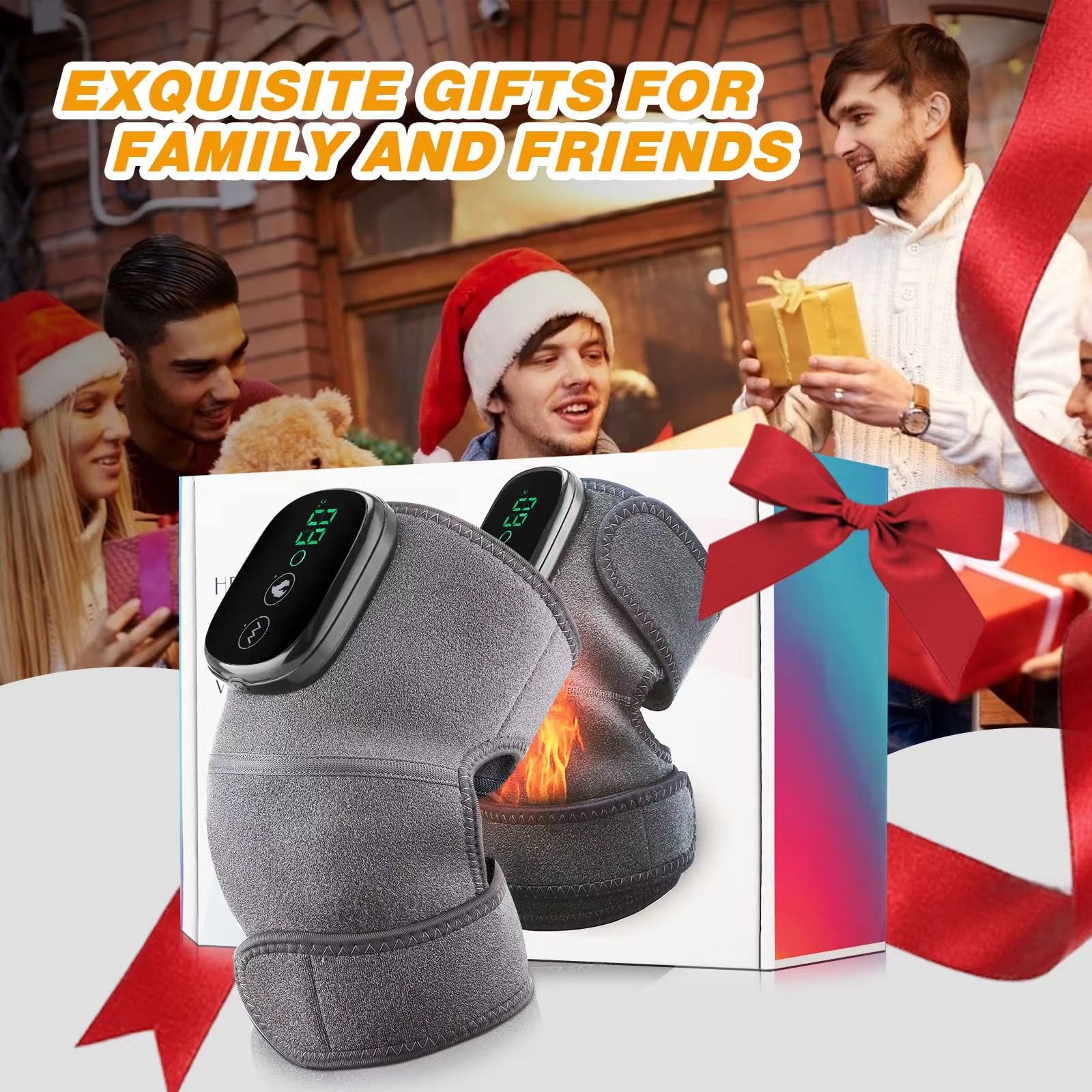 ONIYEA Knee Massager, Heated Knee Braces with Vibration, 3 Modes and 3 Intensities (1)