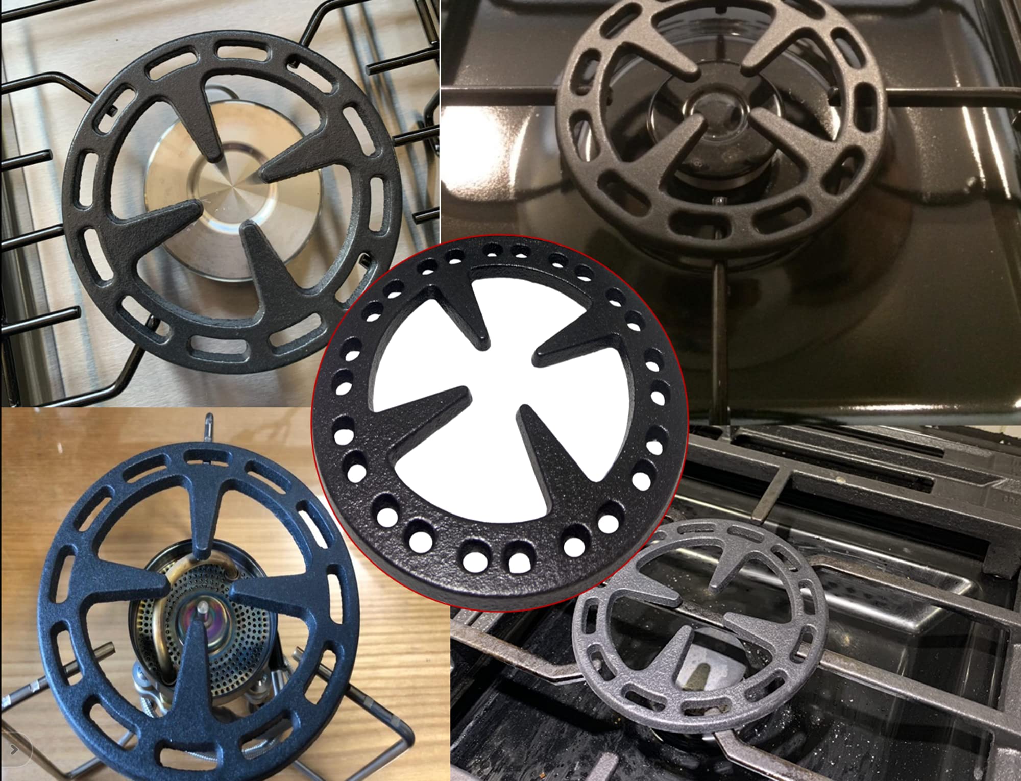 πππππππ 2 Packs Cast Iron Gas Stove Cooker Ring Reducer for Gas Stovetop Espresso Maker,Coffee Moka Pot