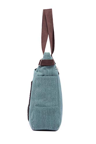 KAUKKO Women Canvas Handbag Shoulder Bag Cat Big Tote Bag