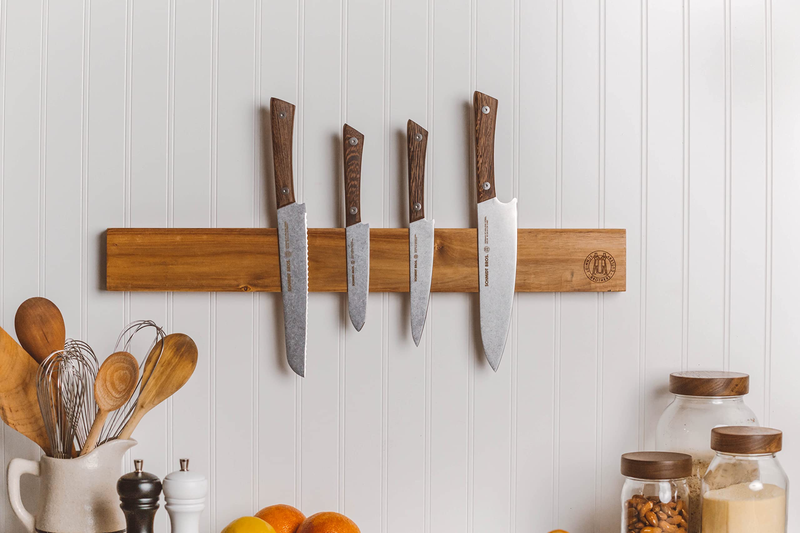 Schmidt Bros. Acacia 24" Knife Magnetic Strip Wall Bar, Inch