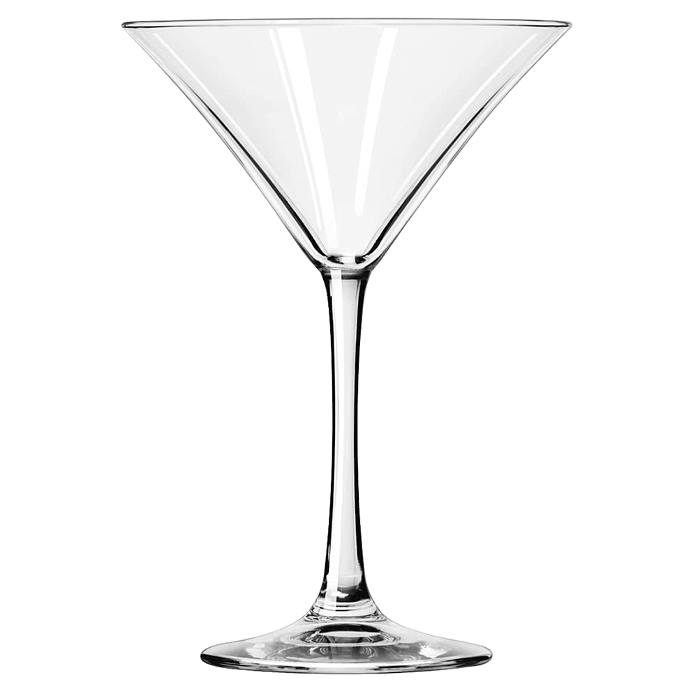 Libbey Entertaining Essentials Martini Glasses Set of 6, Dishwasher Safe Martini Set, Tall Stem Martini Glasses for Parties and More