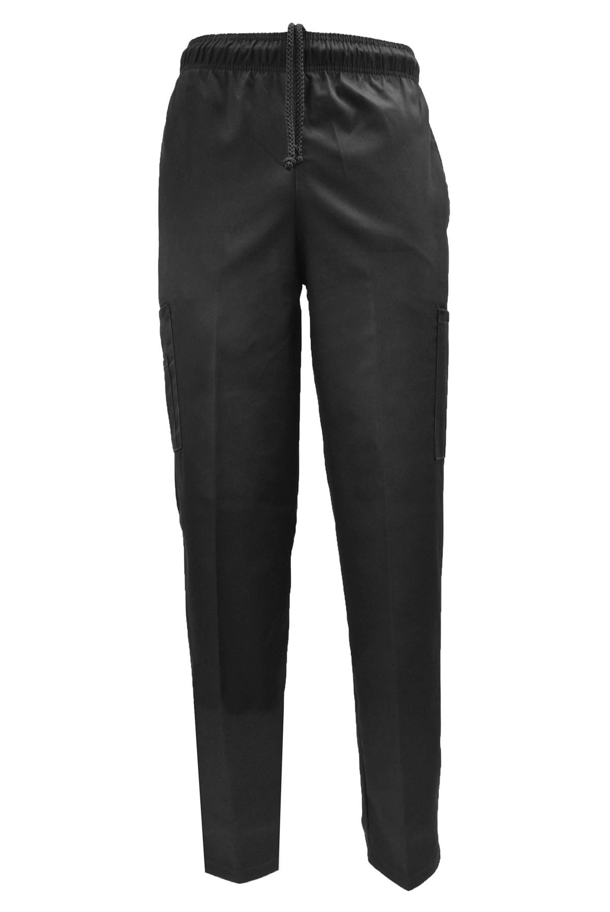 Natural Uniforms Classic 6 Pocket Black Chef Pants with Multi-Pack Quantities Available (3, Medium)