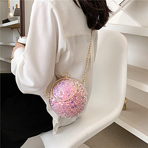 Purses and Handbags for Women Bag Sequins Solid Color Tote Chain Girl's Crossbody Bag