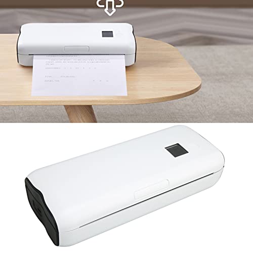 UUWOQYIS Portable Thermal Printer 210mm Bluetooth 4.0 203DPI Clear Printing Portable Printer for Homes Office Shop
