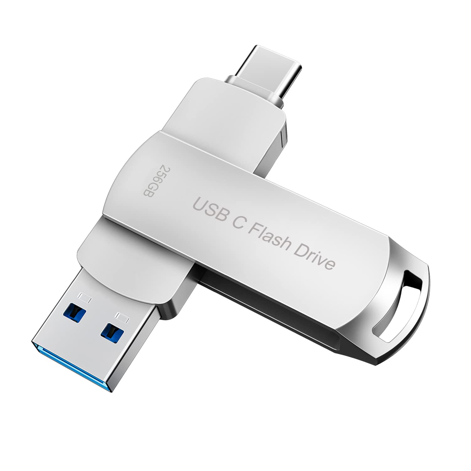 USB Flash Drive 256GB USB C Thumb Drive Android Phone Photo Stick External Data Storage Memory Stick DEZOBYTE Compatible Android Phone USB C and Computer Silver 256G
