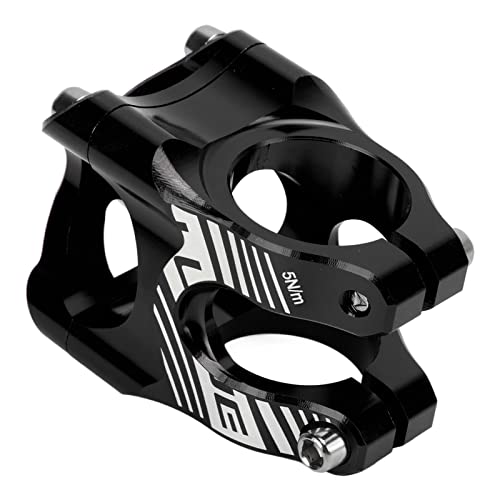 Pwshymi Handlebar Short Stem, Firmly Bike Stem High Strength Rust Proof Lightweight for Downhill Bikes for Road Bikes(Black)