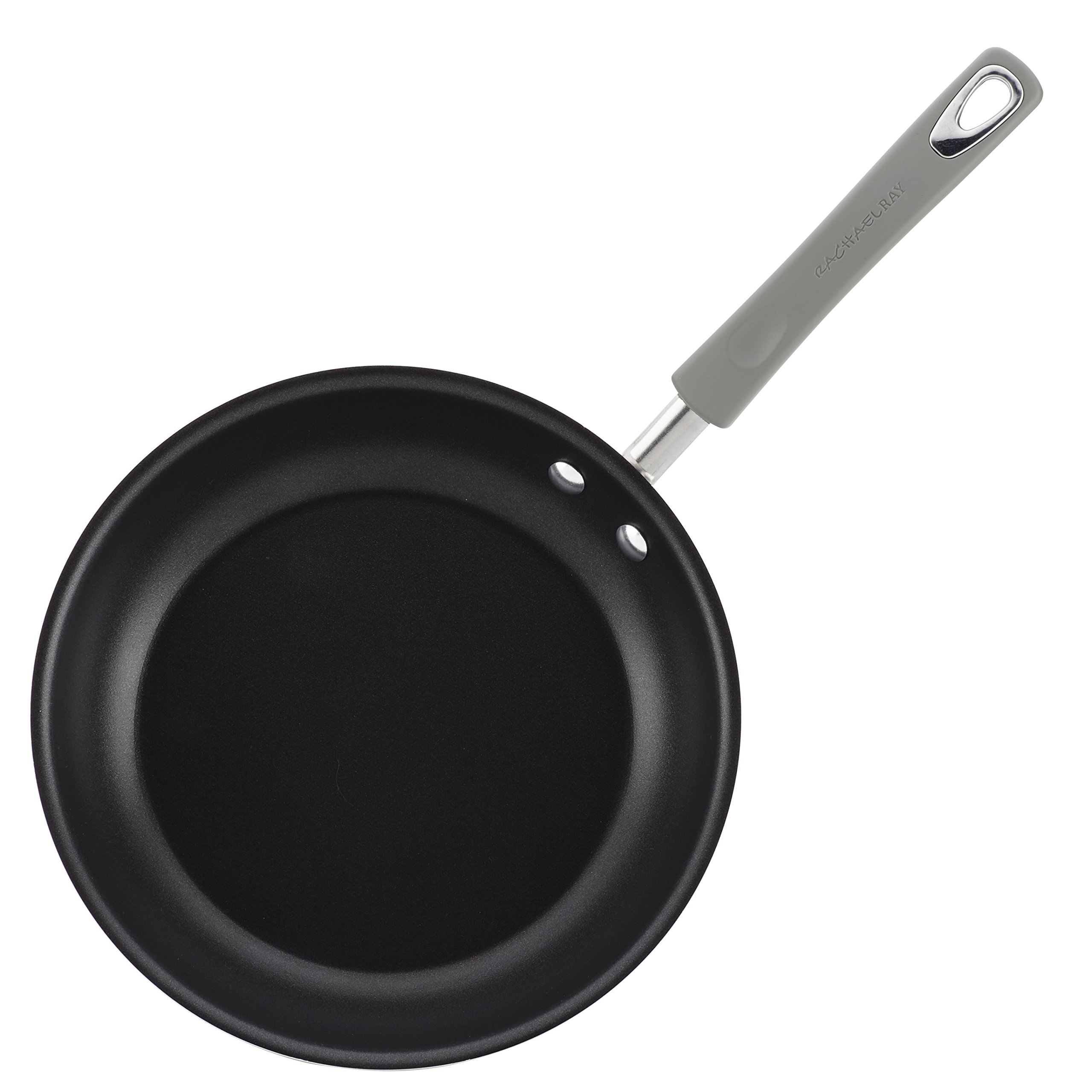Rachael Ray Brights Nonstick Frying Pan Set / Fry Pan Set / Skillet Set - 9.25 Inch and 11 Inch, Gray