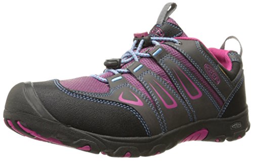 KEEN Oakridge Low WP Hiking Shoe (Little Kid/Big Kid), Magnet/Very Berry, 6 M US Big Kid