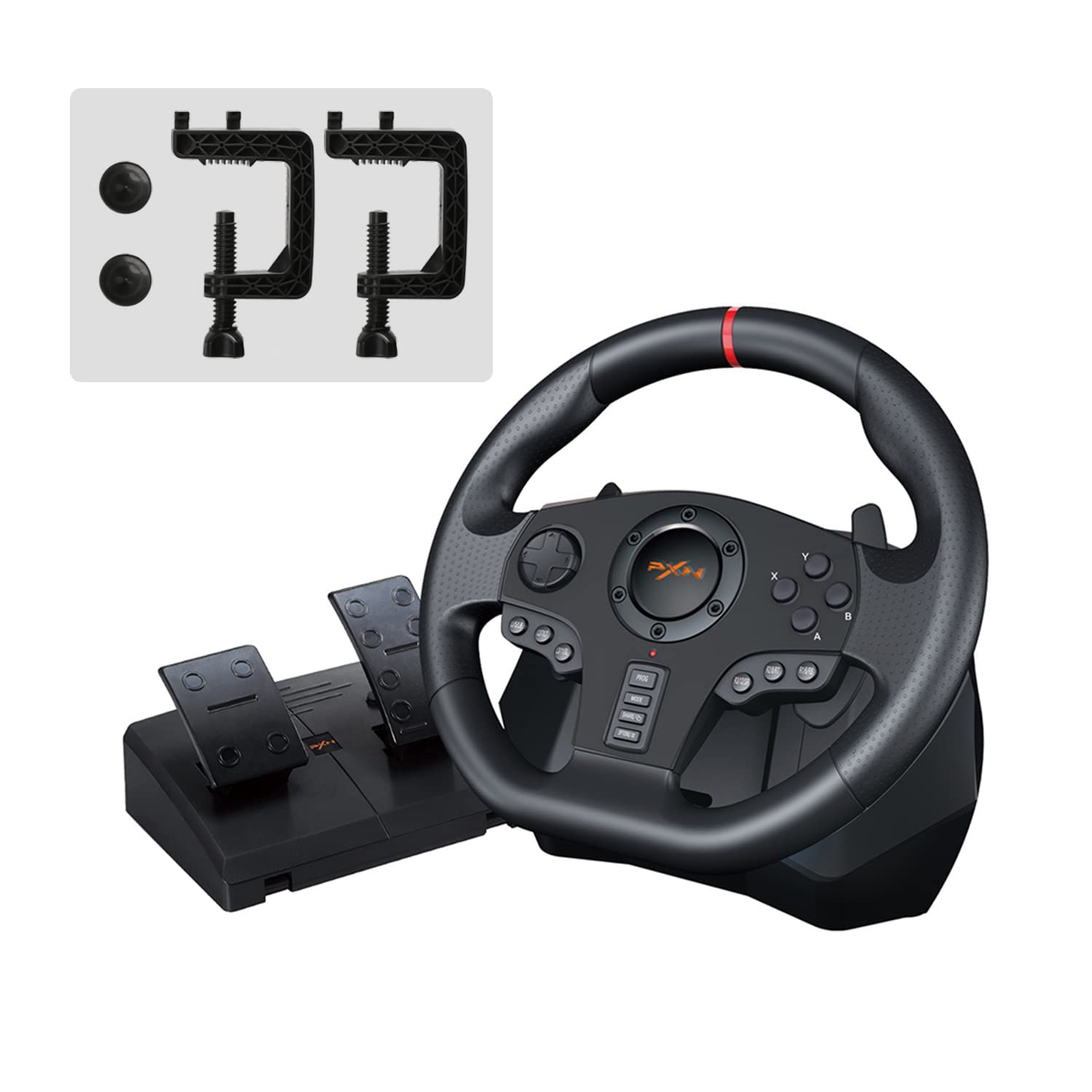 PXN Gaming Steering Wheel PC Racing Wheel 270/900 Degree Used - Like New V900 Gaming Wheel with Pedals for PC,PS4,PS3