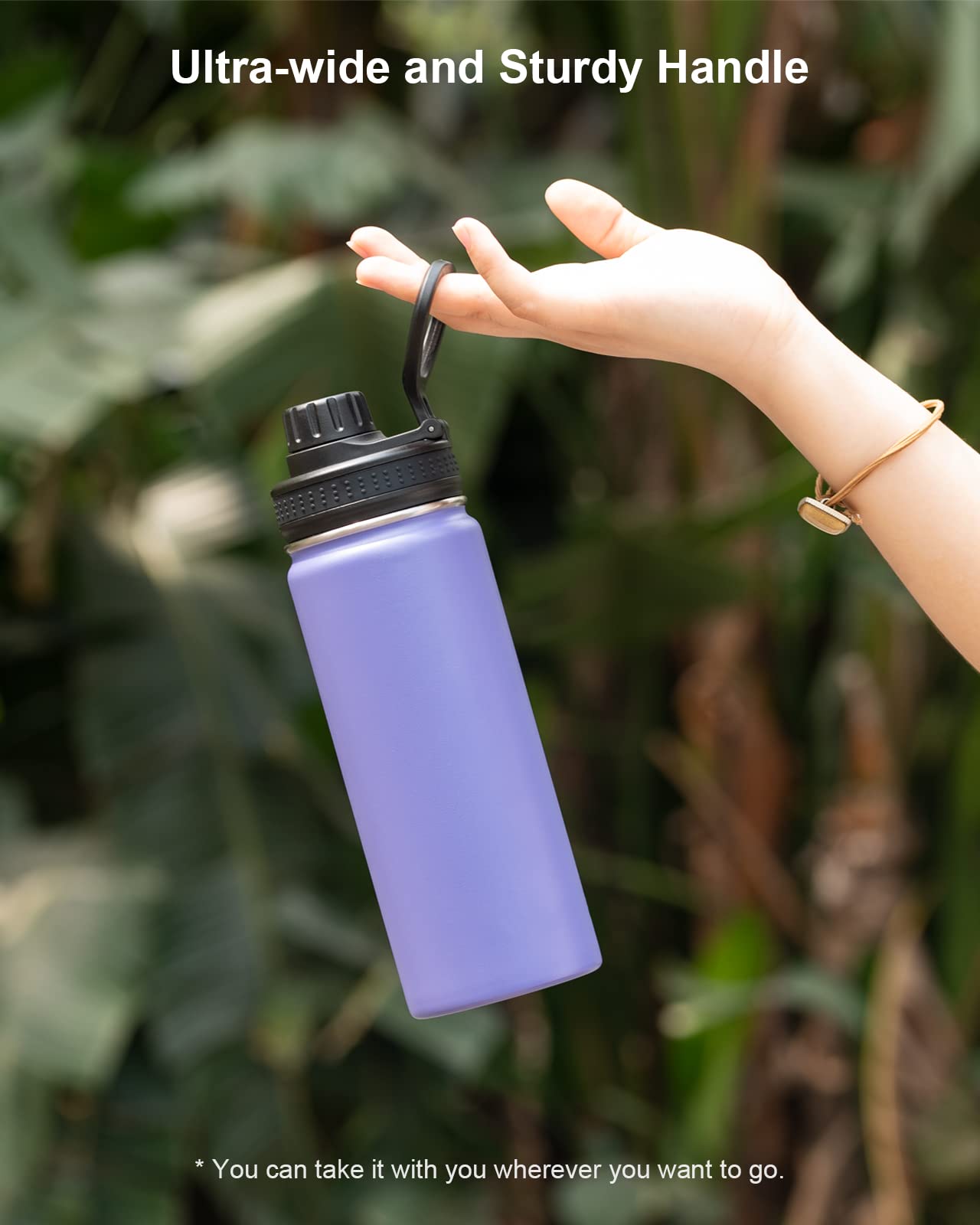 koodee Spout Replacement Lid Fit for Hydro Flask Wide Mouth Water Bottle, Replacement Lid for 12 oz-64 oz Water Bottles, BPA Free
