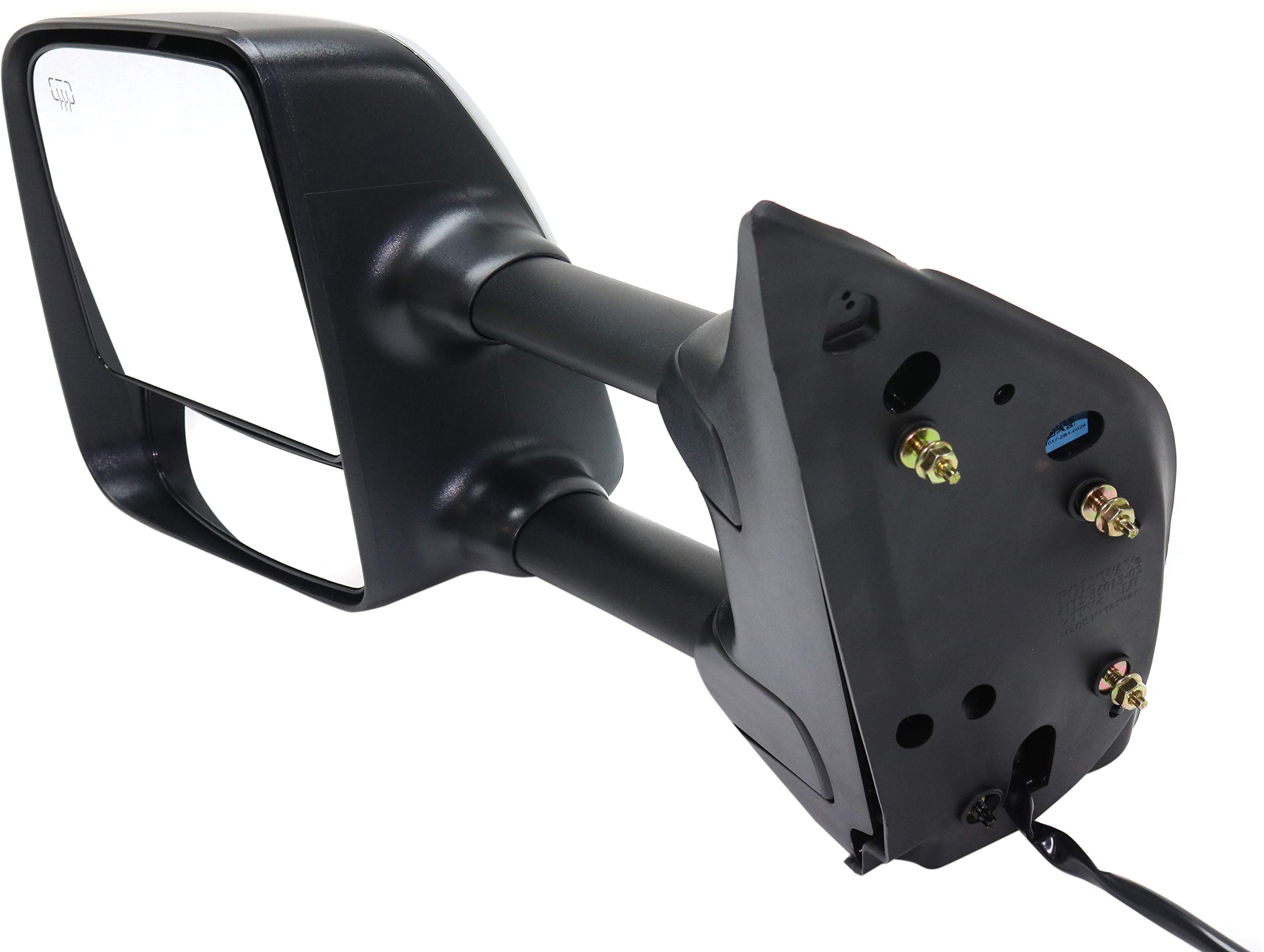 Kool-Vue Driver Side Mirror Compatible with 2004-2015 Nissan Titan Manual Folding, Heated, Chrome, With Blind Spot Glass, Towing, Power Glass, Black base - NI1320202