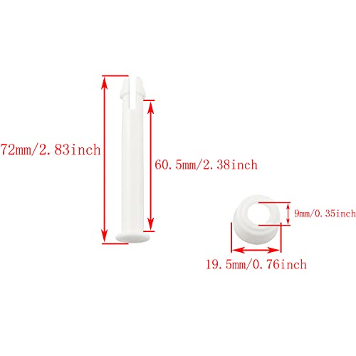 PSCCO 12PCS 70mm (2.75in) Plastic Pool Joint Pins, Replacemet Joint Pin & Seal, Swimming Pool Plug, for Round Metal Frame Pools