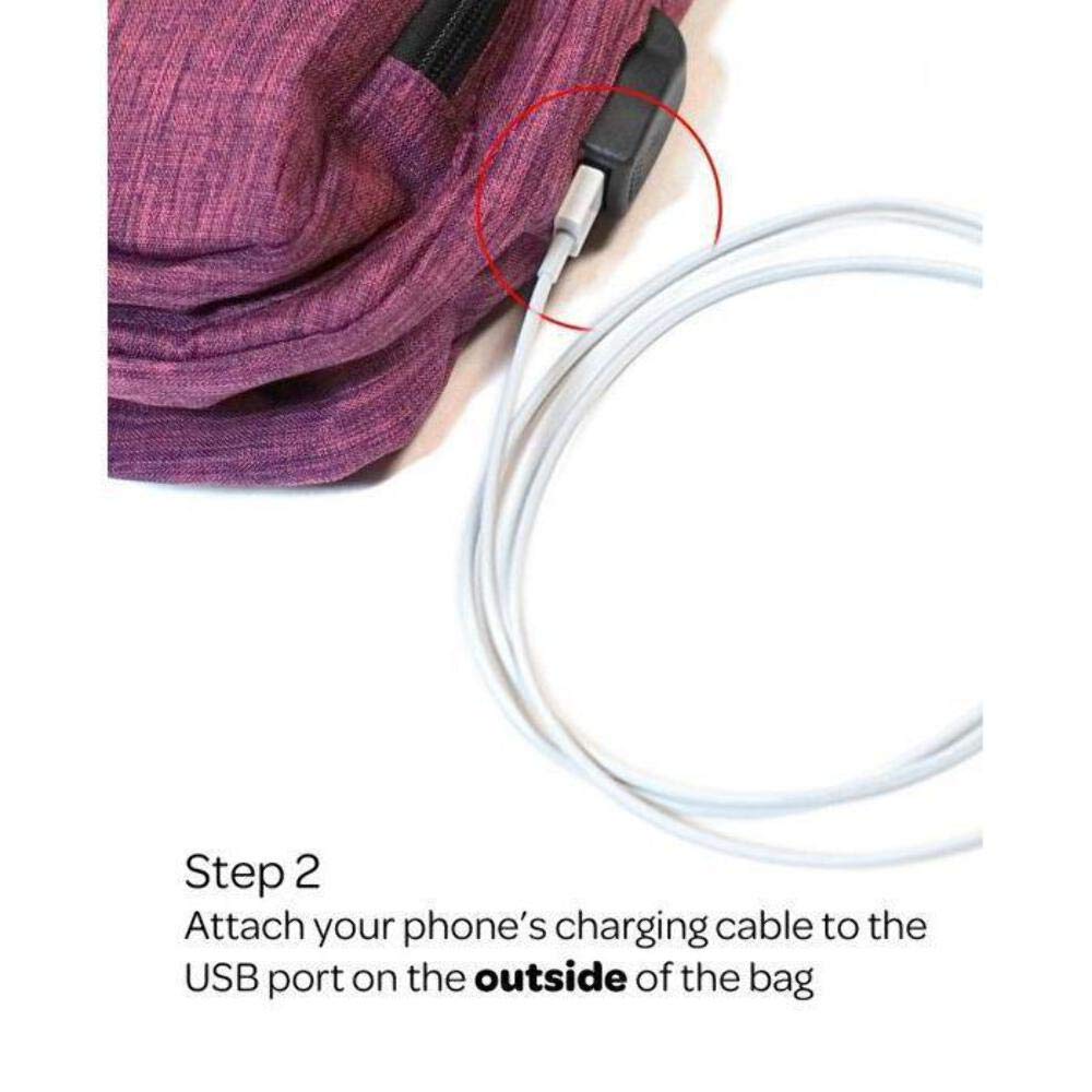 NuPouch Daypack Anti-Theft Backpack Large Plum.