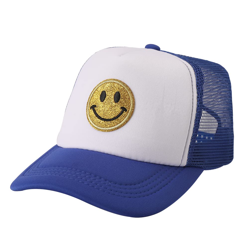 N++A Fashion Smile Face Baseball Cap Adjustable Mesh Rear Cap Summer Foam Mesh Cap Men's Women's Trucker Caps (Type-3)