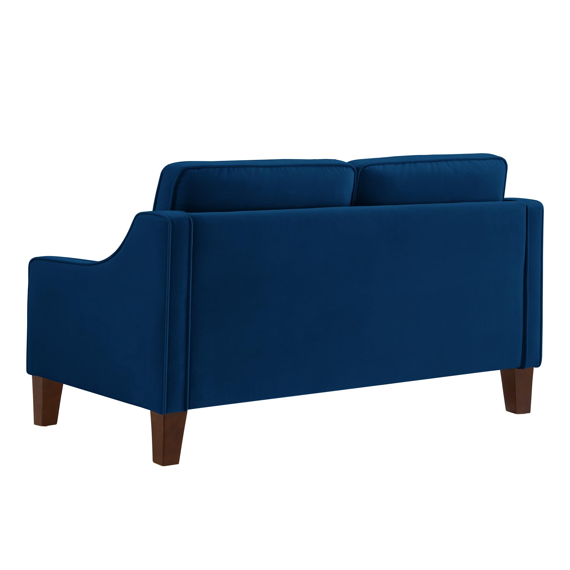 VZE Elegant Navy Loveseat Sofa with Wooden Legs - Modern Design for Living Room, Cozy Armrest, Easy Assembly