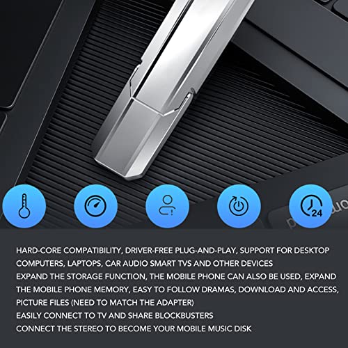 USB3.2 Flash Drive, Solid State U Disk Engine Cover Design Plug and Play Mini Compact for Laptop (256GB)