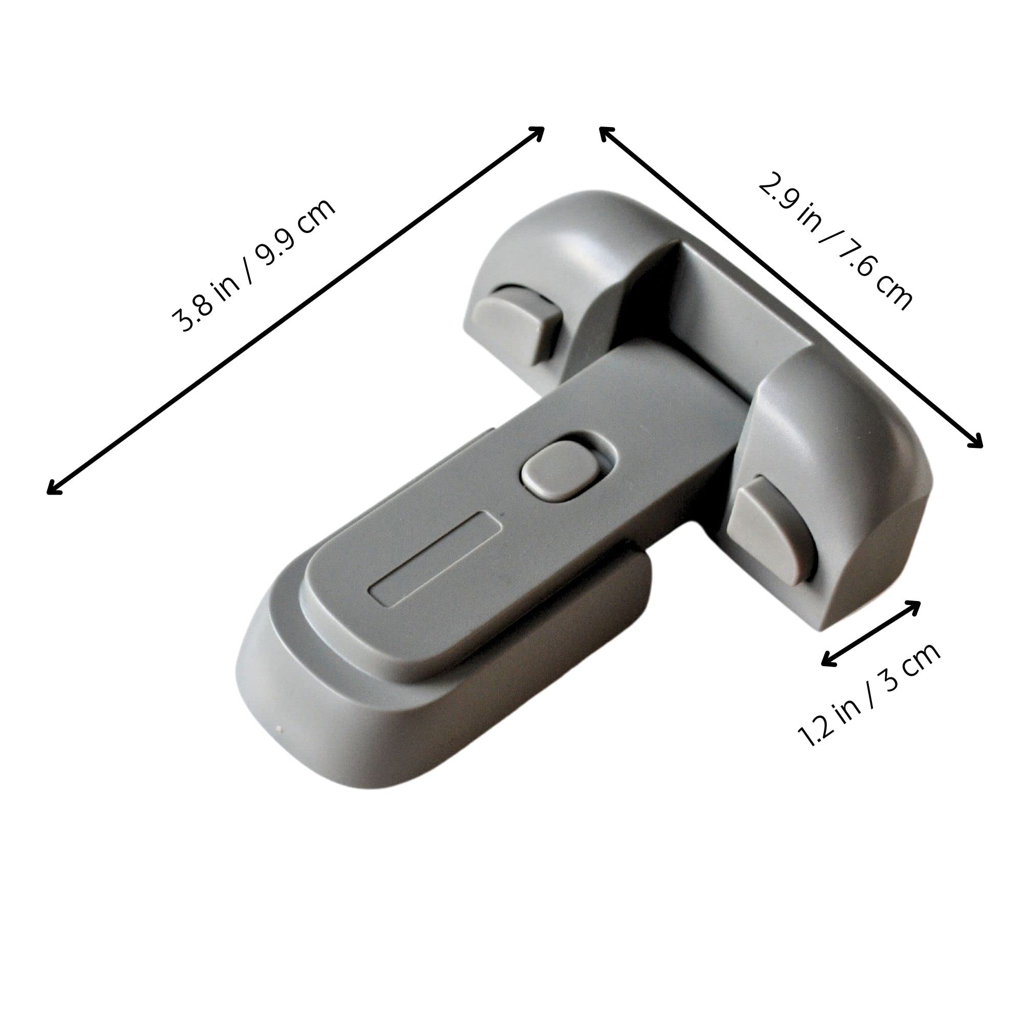 Locktrendz - Child Proof Fridge Locks for Kids, Strong Heavy Duty Child Safety Button Refrigerator Lock, Durable and Easy to Install Fridge Lock, Pack of 1 Cabinet Lock for toddlers & Kids.