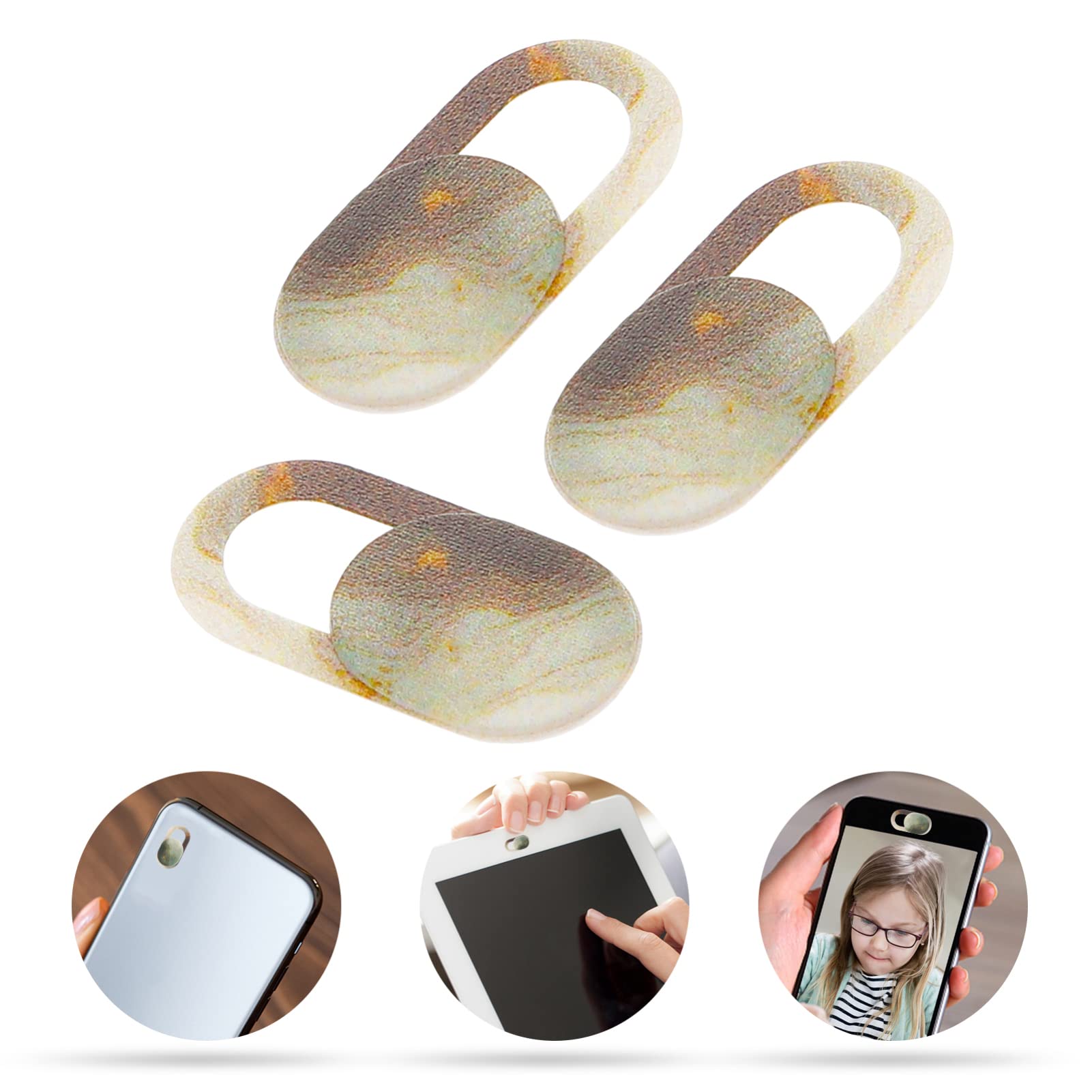 SOLUSTRE 3pcs Privacy Cover Sliding Camera Laptop Webcam Cover Camera Lens Cover Laptop Camera Webcam Cover for Laptop Phone Camera Cover White Slider Plastic Cell Phone Protector