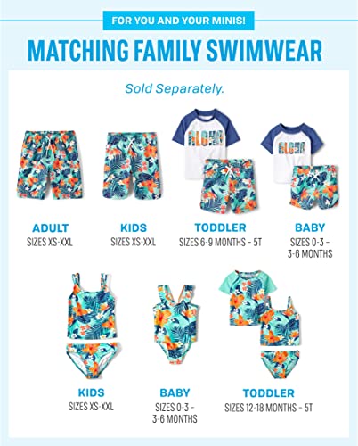 The Children's Place Baby Boys' Short Sleeve Rashguard and Bottoms, Swims, 0-3 Months