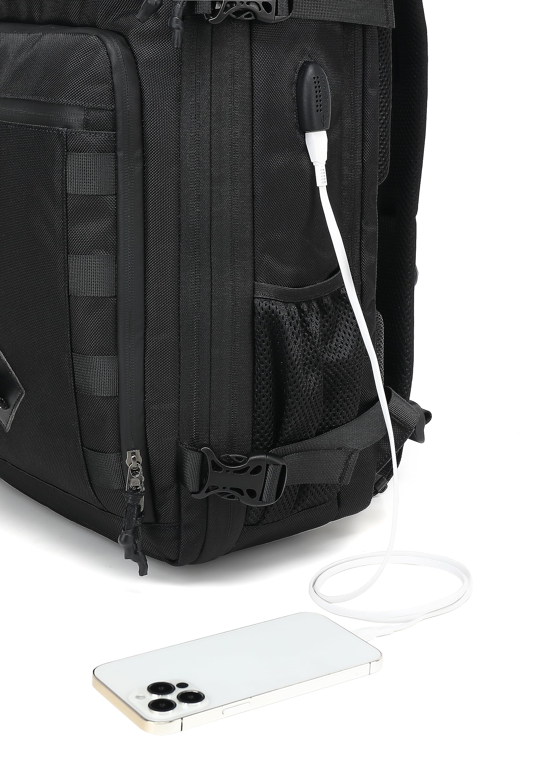 MT MOOTIME Travel Backpack for Men Women,Carry On Backpack,17.3 inch Laptop Backpack Flight Approved, Expandable Daypack Business Suitcase, Weekender Duffel Bag