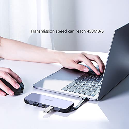 SOEN Hub Dock Adapter 9 in 1 USB C Hub Adapter USB-C Splitter with 4K HDMI, 1080P VGA,100W PD, 3 USB 3.0 Ports,SD/TF Card Reader, Ethernet Computer Accessories