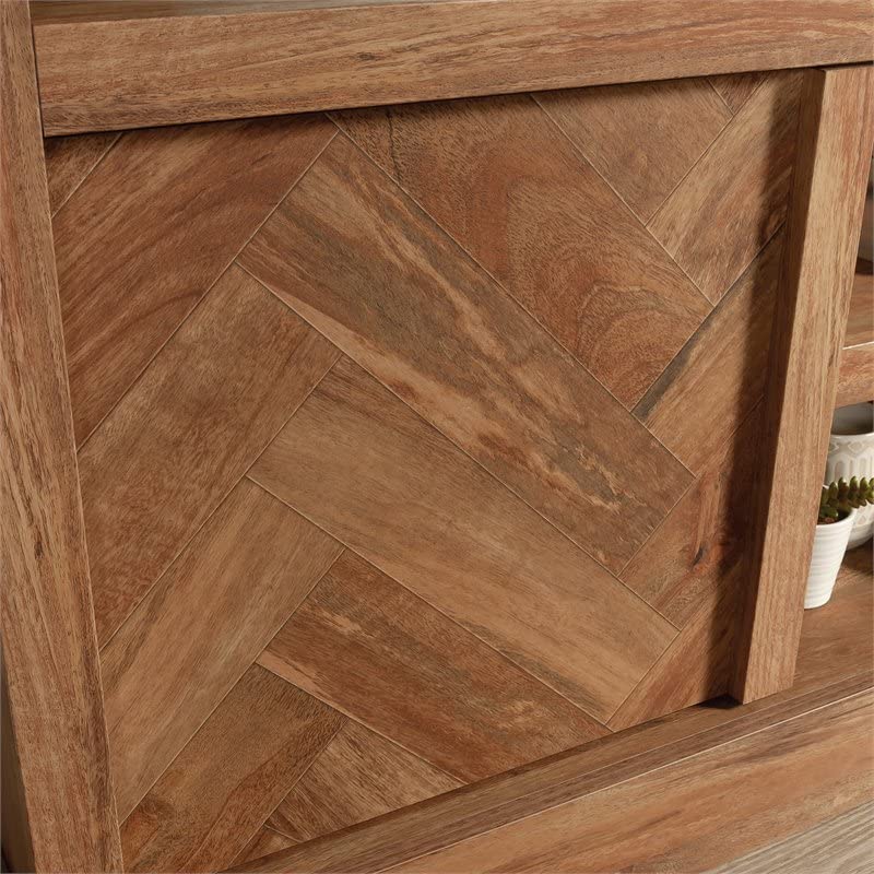 Sauder Cannery Bridge Herringbone TV Credenza Sindoori Mango, for TVs up to 65", Sindoori Mango Finish