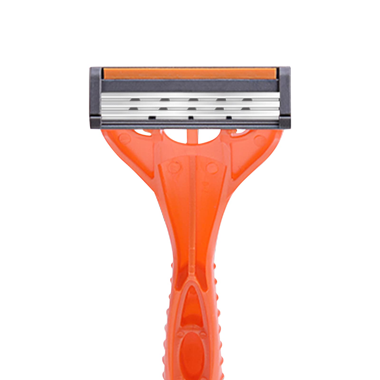 V.CR Brand Disposable Razors, Shaving Razors,Triple Sharp blades with Lubricant Strip, Stainless Steel, Pivoting Head,Orange, 60Count Total