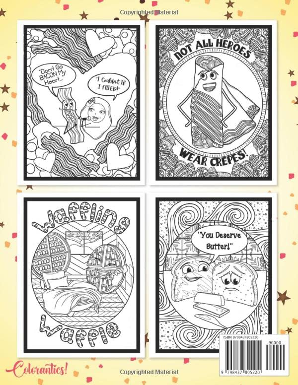 Ready, Brek, Go! A Pun-Filled Breakfast-Themed Coloring Book - A Hilarious and Unique Stress-Reliever Suitable for All Ages!: (45 Creatively Funny and Exclusively Designed Pages)
