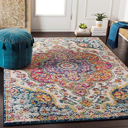 Livabliss Romaine Vintage Medallion Area Rug,6'7" x 9',Orange