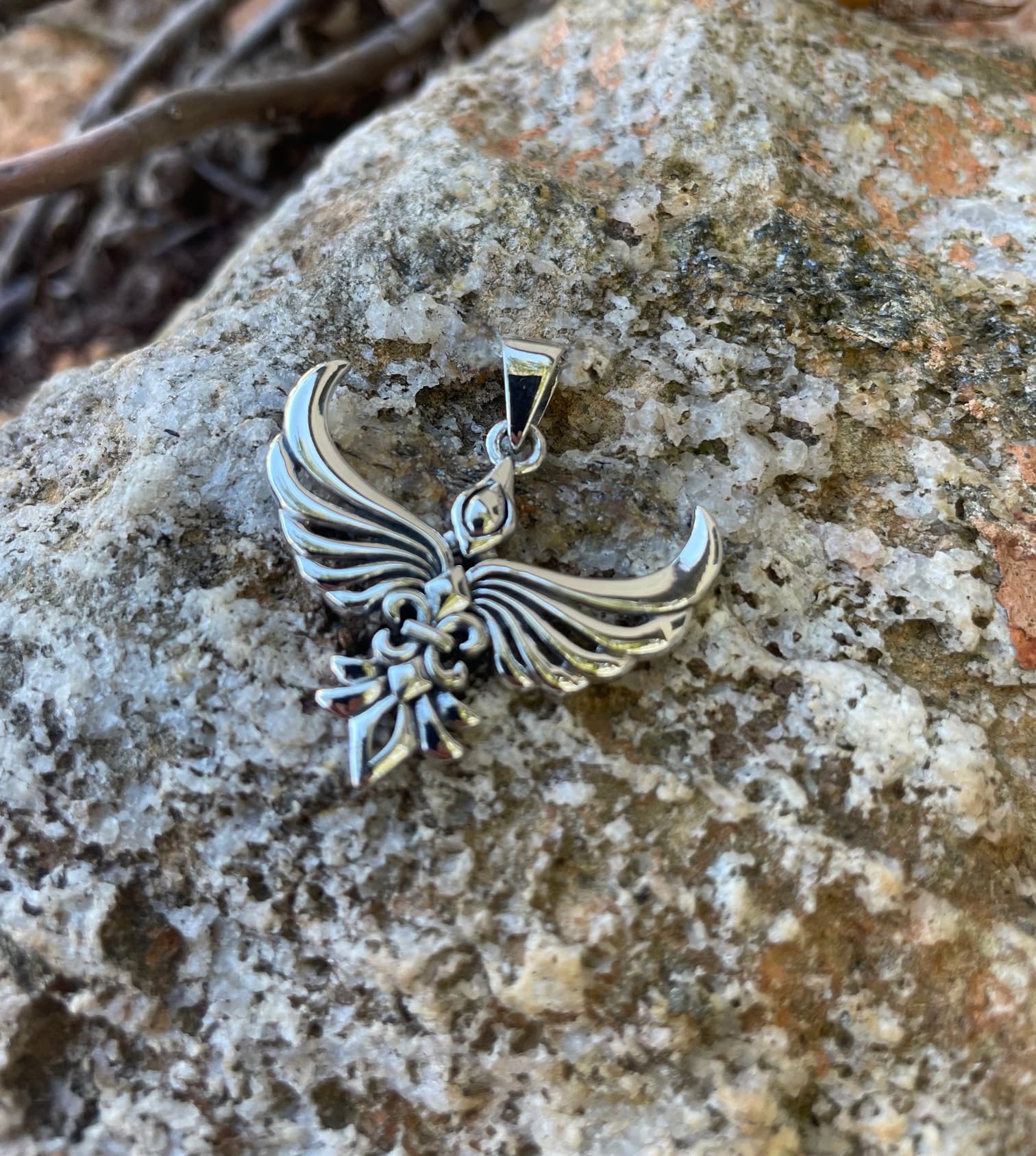 Jewelry Trends Rising Phoenix Modern Style Sterling Silver Pendant