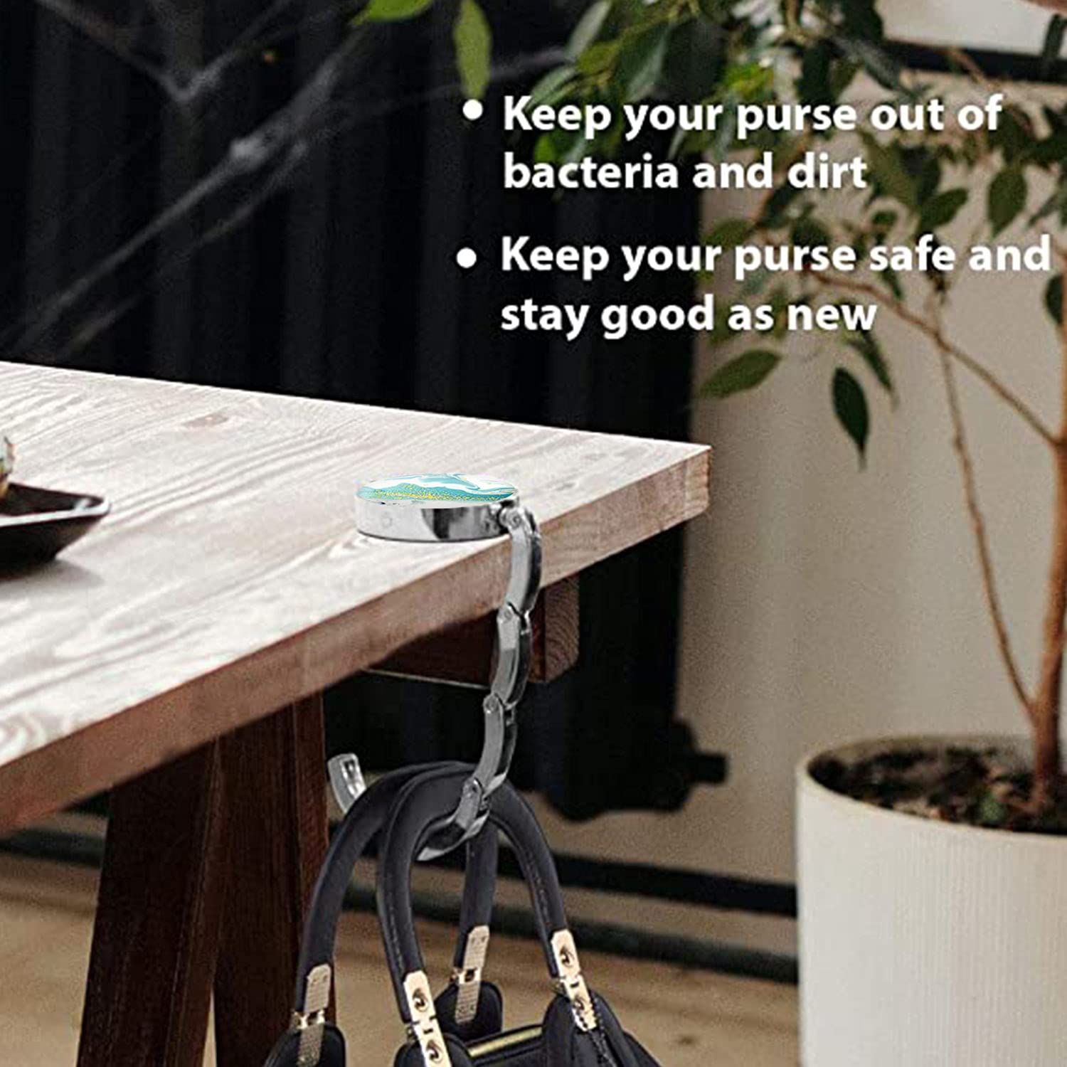 Naisian METERO Renfred Grehge e ble Purse Hook for Table, Purse Hangers for Table Garden Sculptur