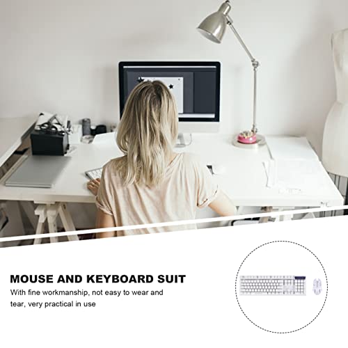 SOLUSTRE Wireless Keyboard Wireless Keyboard 2pcs Wired Gaming Keyboard Home Office Keyboard Wired Keyboard and Ultra Thin Keyboard Mice Set RGB Lip Gloss Set Lip Gloss Set