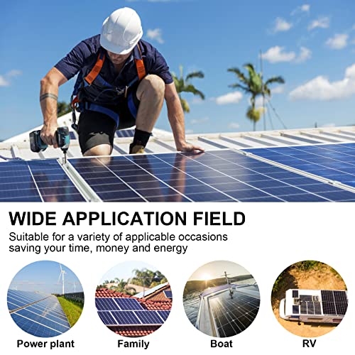 RAKDSYMC 6Ft 10AWG(6mm²) Solar Panel Extension Cable, Solar Panel Wire with Female and Male Connector with Extra Free Pair of Spanner Wrench (6Ft Red+6Ft Black)