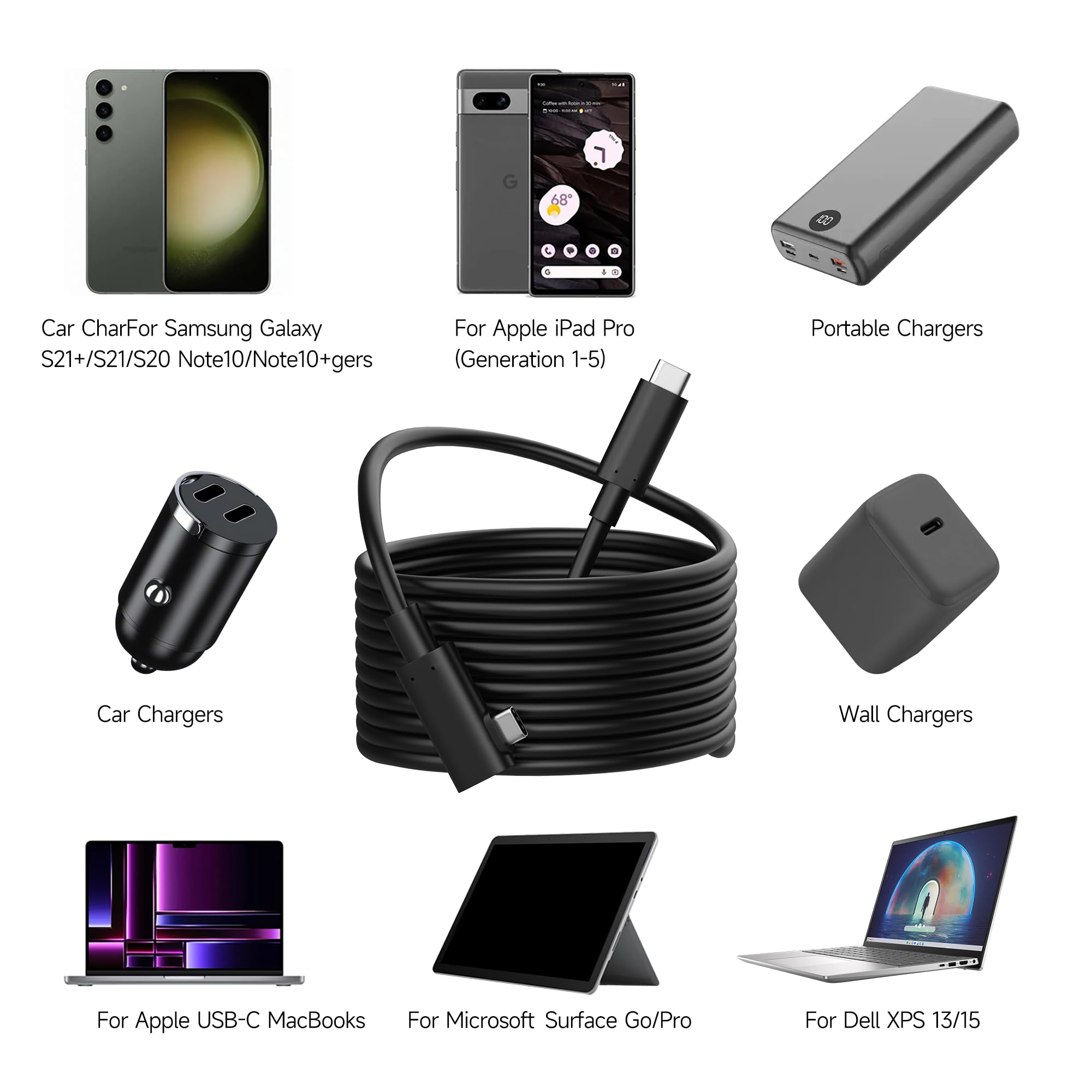Opcables Fiber Optic Link VR/Charger/Tethered Shooting Cable, USB 3.2 C to C High-Speed Data Transfer and Connection Between Camera and Computer/for Virtual Reality Headsets and Gaming PC (16.4Feet)