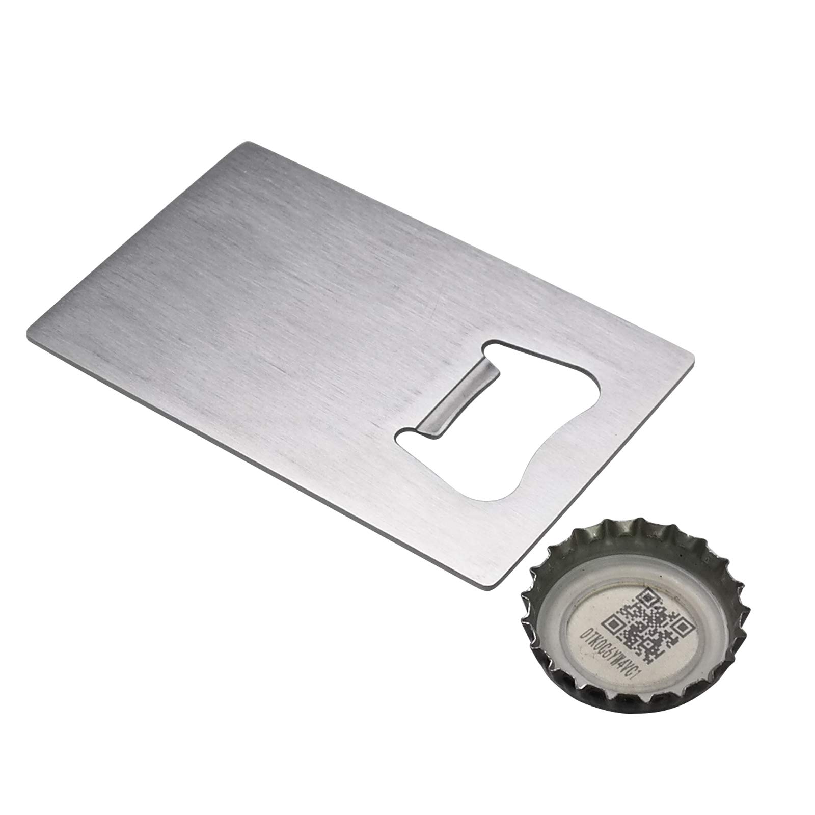 Ponpong Stainless Steel Credit Card Beer Bottle Openers, 10 Pieces