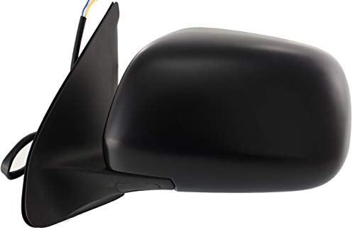 Kool Vue Mirror Set of 2 Compatible with 2005-2011 Toyota Tacoma Driver and Passenger Side Manual Folding, Textured Black, Power Glass