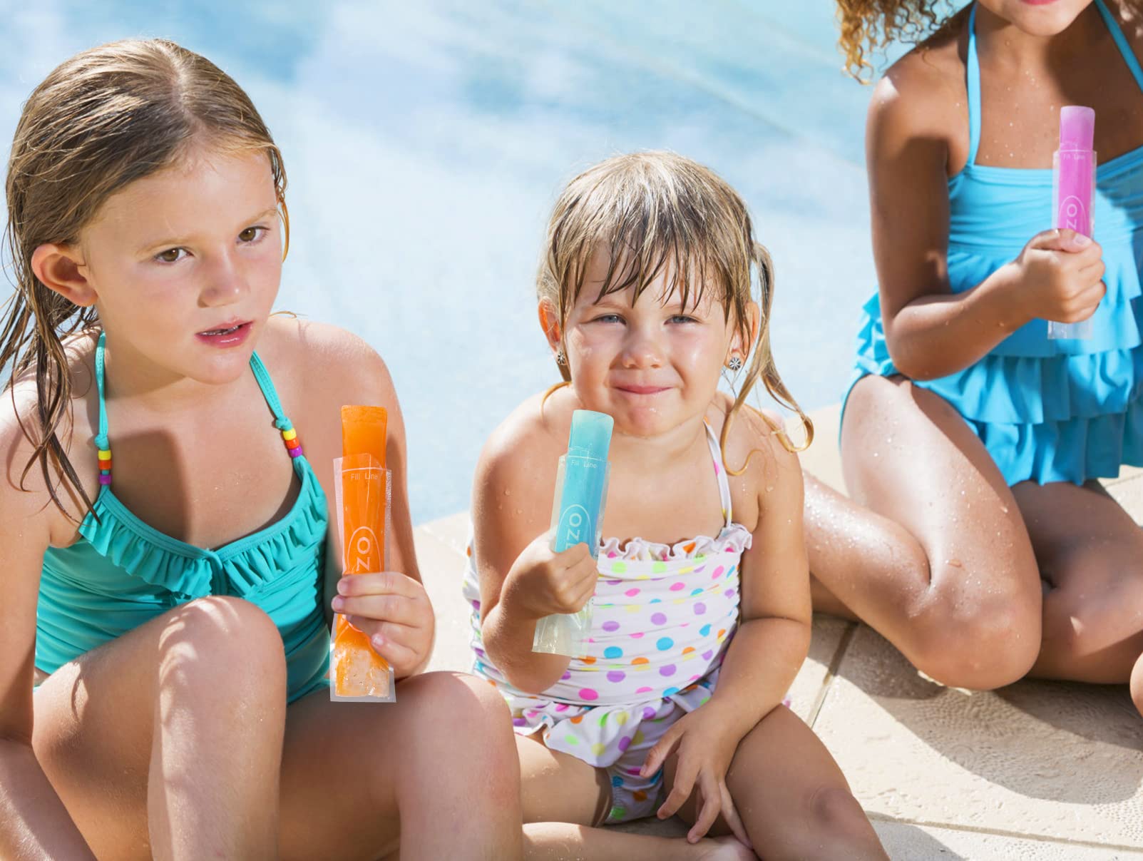 Popsicle Bags 180 Pack Ice Pop Bags Disposable Popsicle Pouches with Silicone Funnel, DIY Popsicle Freezer Bags for Kids Healthy Snacks, Yogurt Sticks, Juice and Fruit Smoothies and Ice Candy Pops