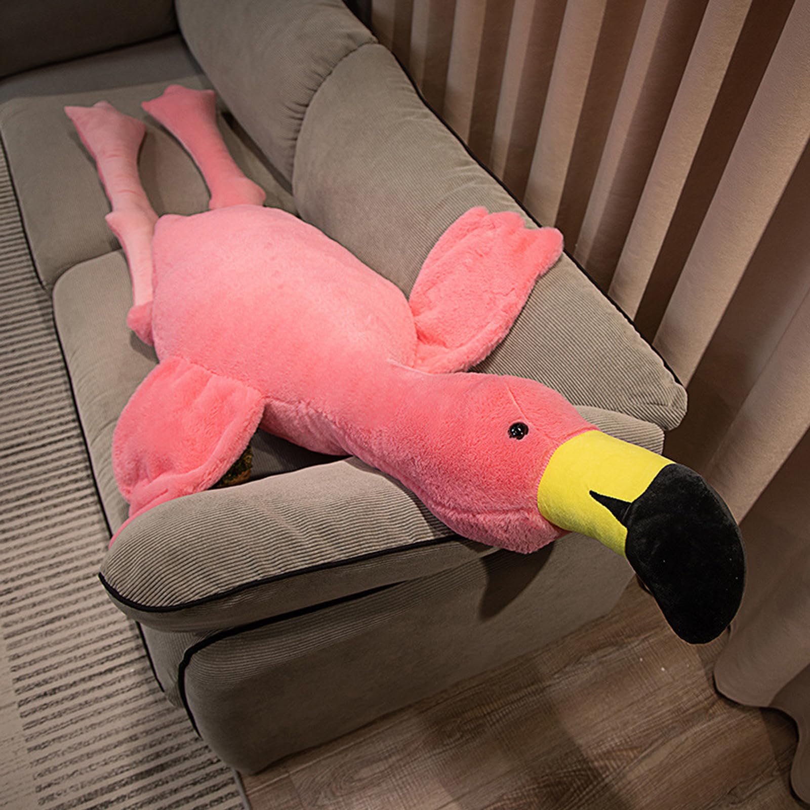 TZMAPU Giant Flamingo Stuffed Animal,63" Pink Flamingo Plush Pillow ,Stuffed Flamingo Soft Plush Doll Toys,Gift for Kids and Adults(Pink 63inch)