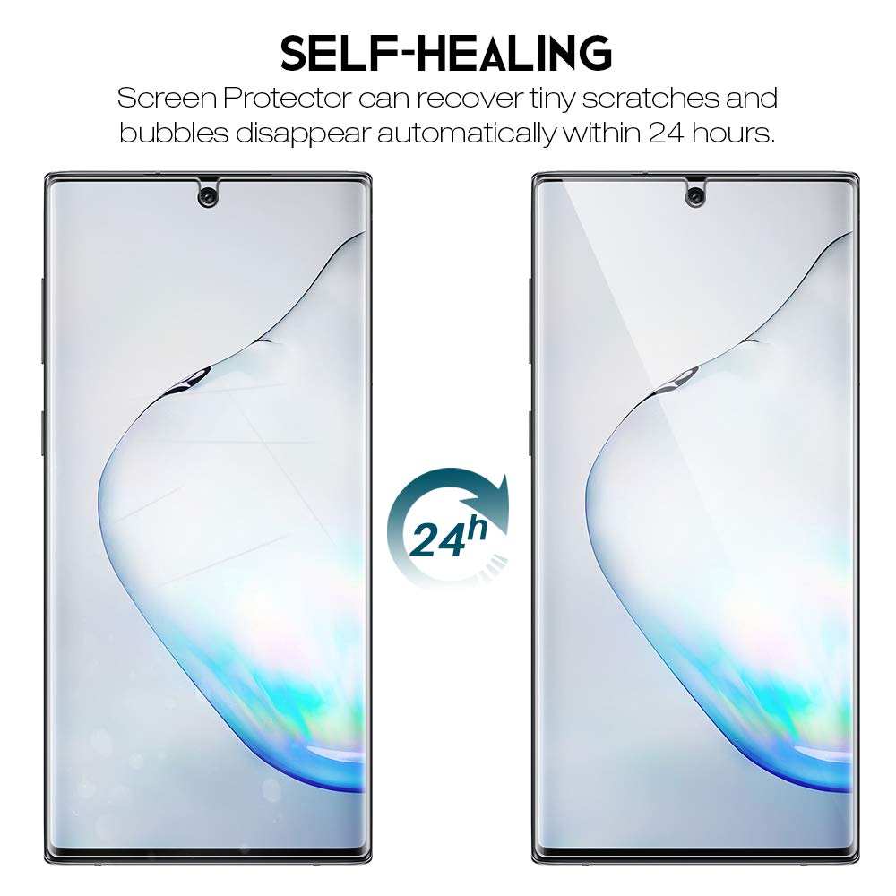 LK 5 Pack 2 Pack Screen Protector + 3 Pack Camera Lens Protector Compatible with Samsung Galaxy Note 10 6.3-inch, Positioning Tool, HD Ultra-Thin, Flexible TPU Film