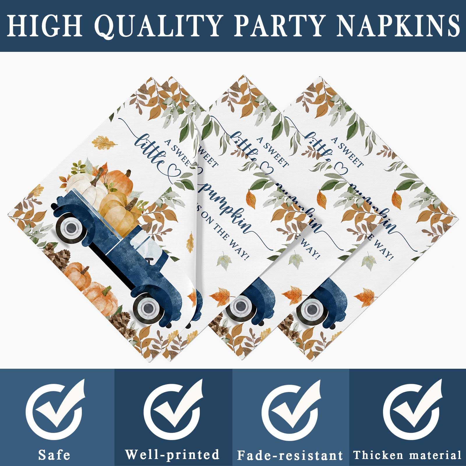 Yuzioey 177pcs Pumpkin Baby Shower Decorations, A Little Pumpkin is On The Way, Fall Pumpkin Disposable Dinnerware (Serve 25 Guests)with Paper Plates Cups Napkins, Banner Tablecloth